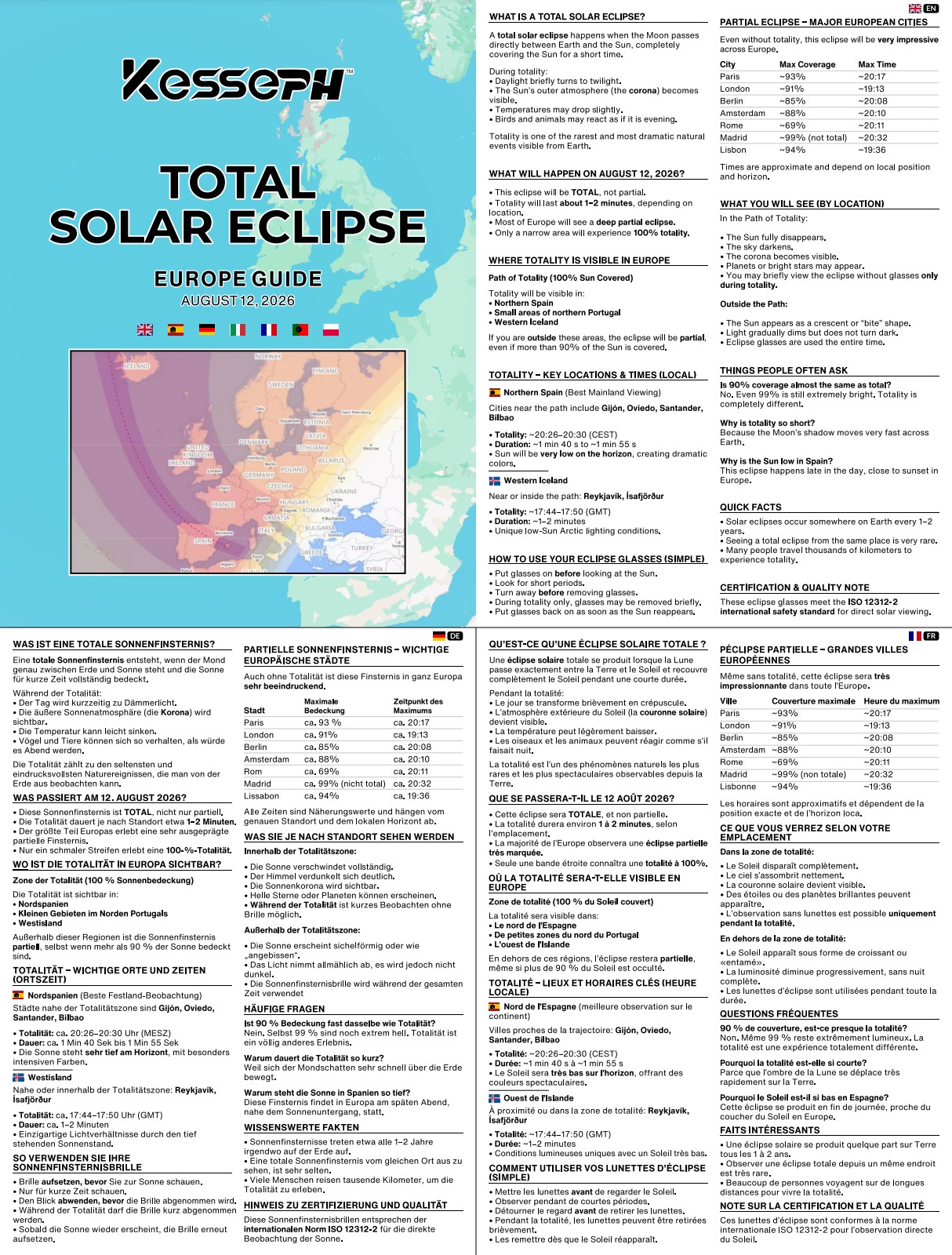 2026 Total Solar Eclipse Guide — Dates, Map & Safety | Kesseph